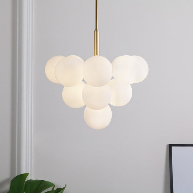 Celestial Sphere Chandelier – Modern Gold Light Fixture with Glass ...