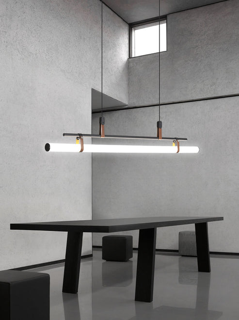 Modern Linear Tube Light LED Pendant for Dining Table Kithen Island ...