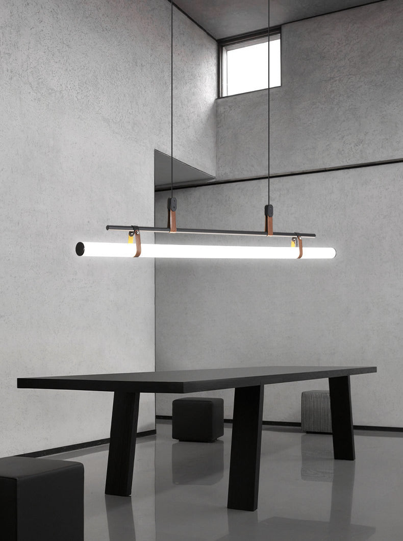 Modern Linear Tube Light LED Pendant for Dining Table Kithen Island ...