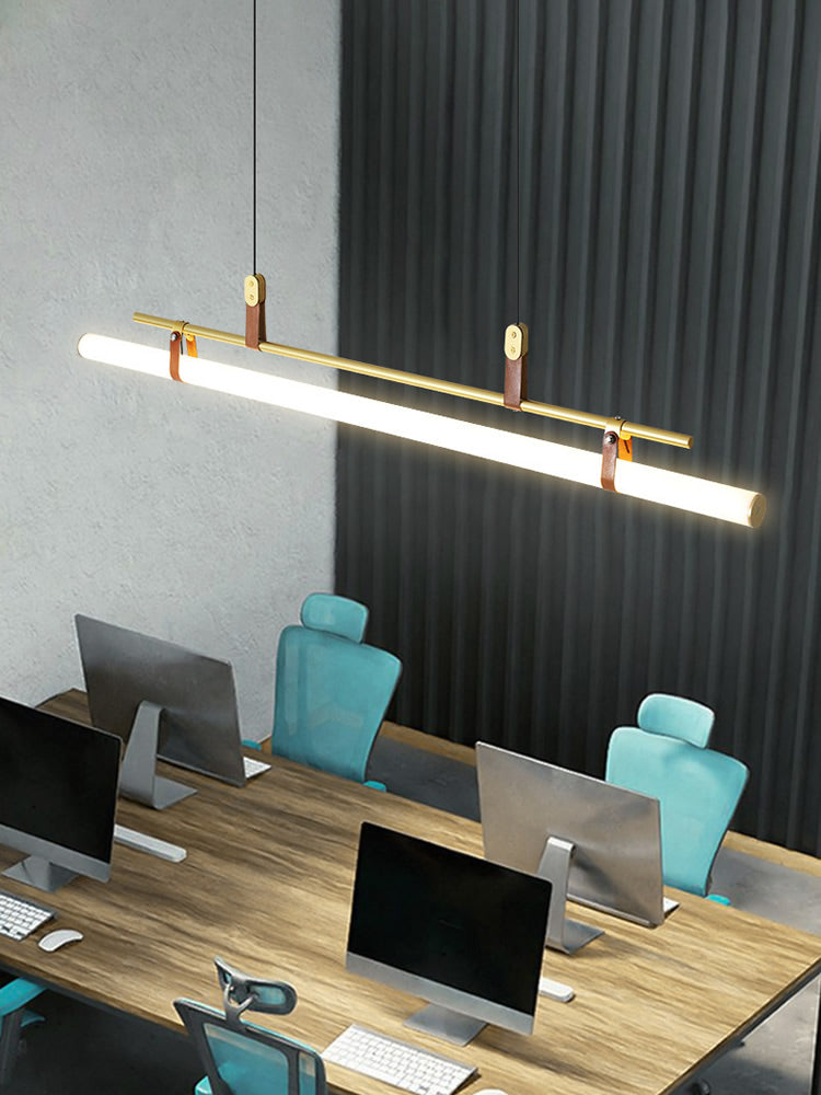 Modern Linear Tube Light LED Pendant for Dining Table Kithen Island ...